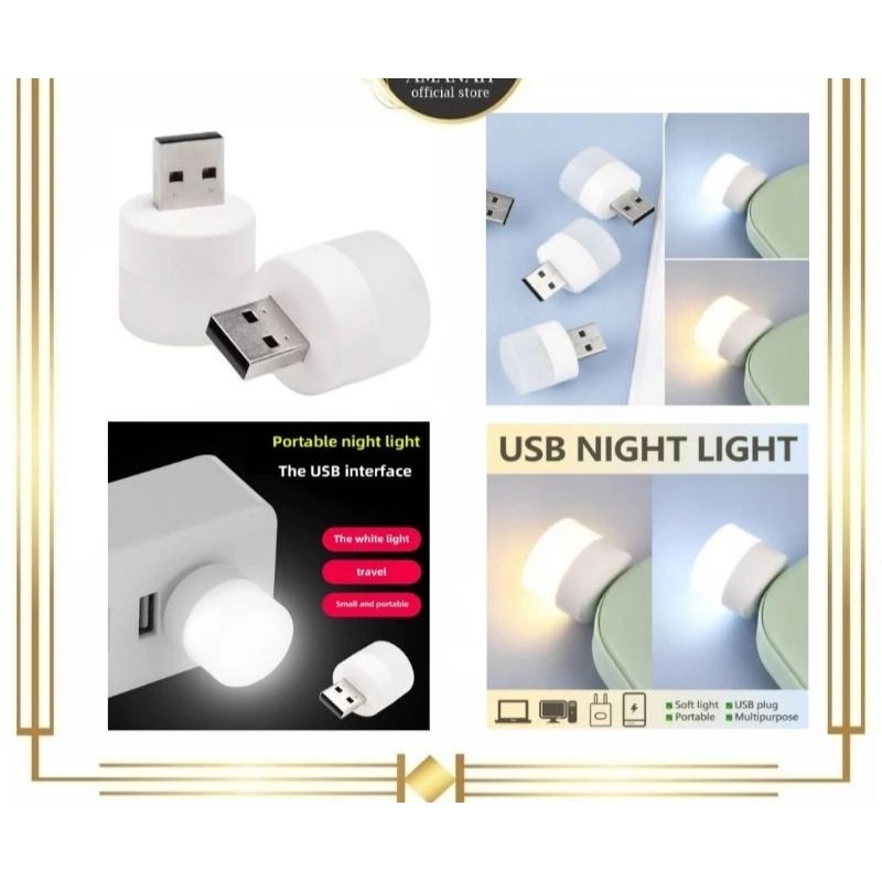 Jual Lampu Kecil Tidur Usb Mini LED Belajar Baca Night Night Kamar ...