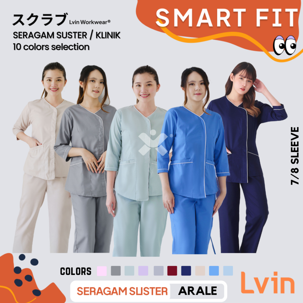 Jual Baju Suster Lengan 7/8 Arale/ Baju Seragam Suster / Seragam Nanny ... Jual Baju Suster Lengan 7/8 Arale/ Baju Seragam Suster / Seragam Nanny ...