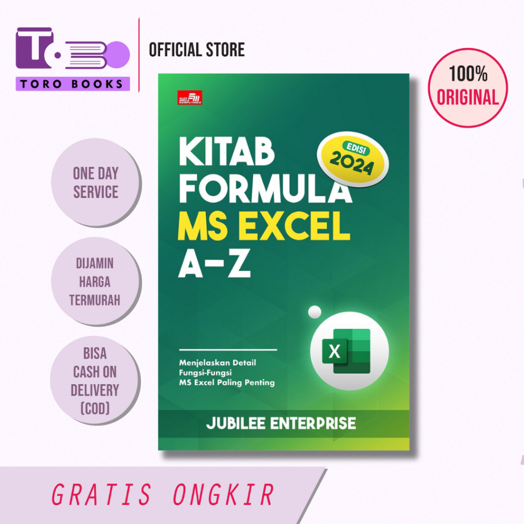 Jual Kitab Formula MS Excel A-Z (Edisi 2024) - Jubilee Enterprise ...