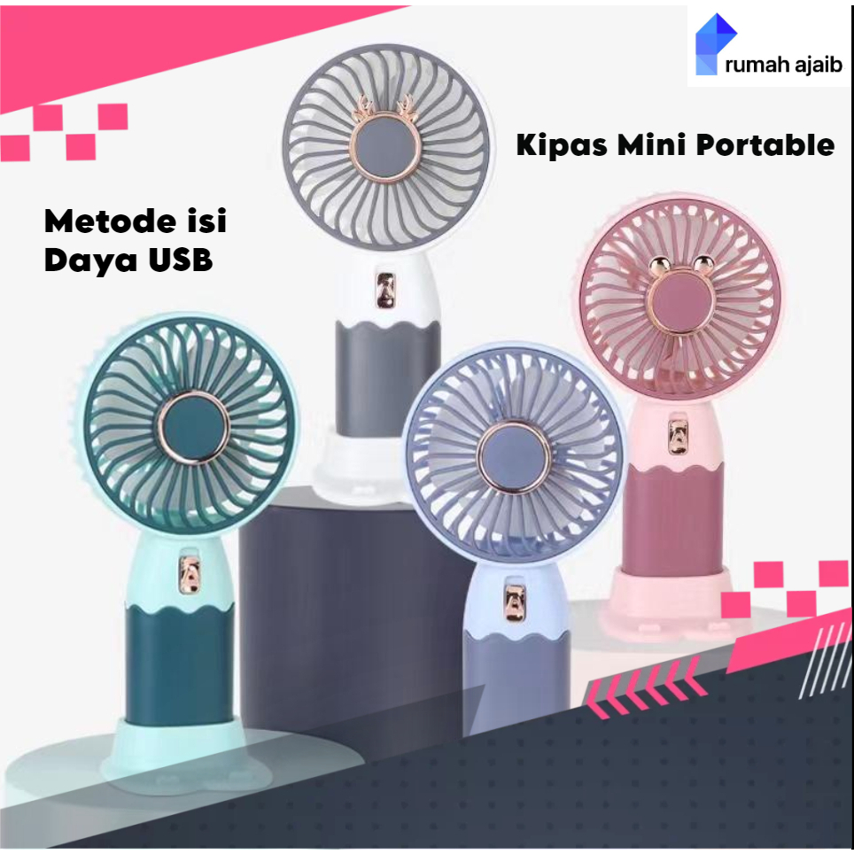 Jual COD Kipas Mini Portabel USB Kipas Mini Pendingin Angin Kuat Kipas ...