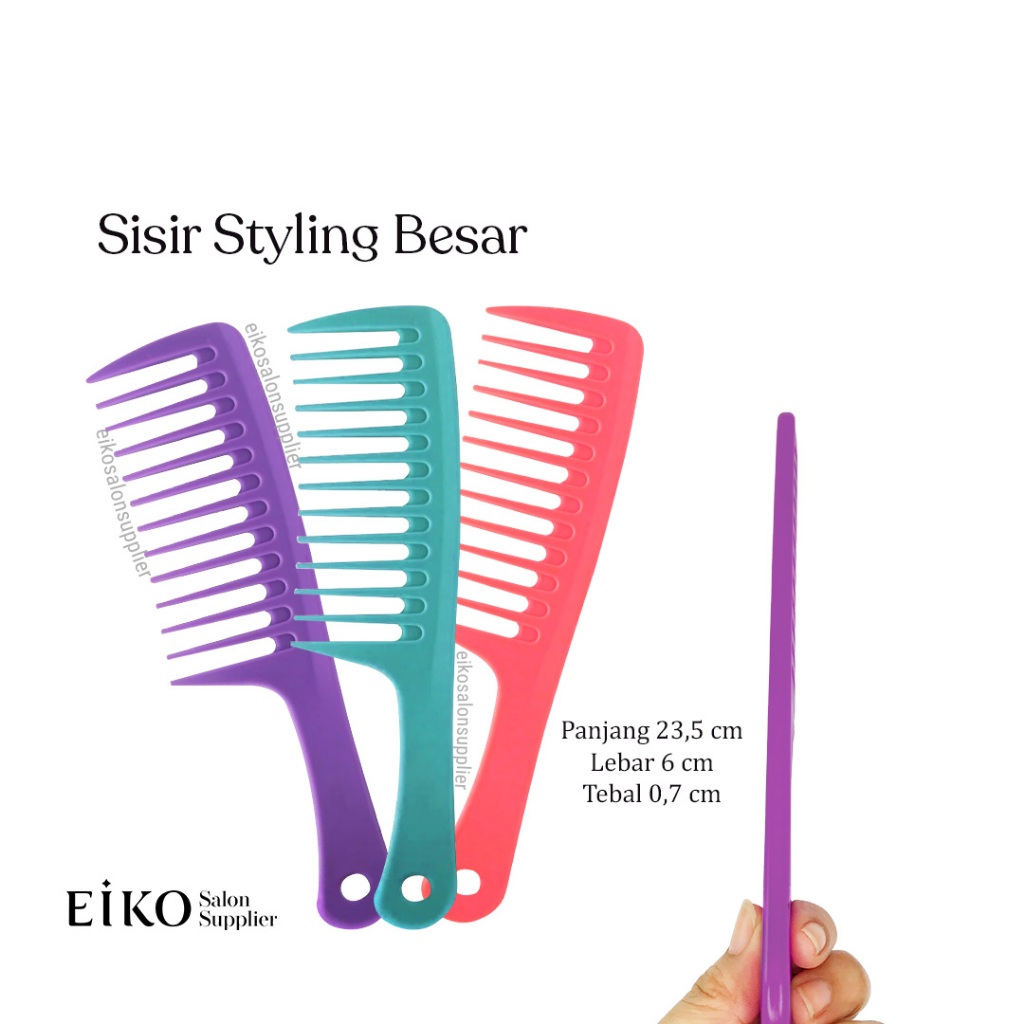 Jual Sisir Jarang Besar Renggang Premium Tebal Anti Kusut | Shopee ...