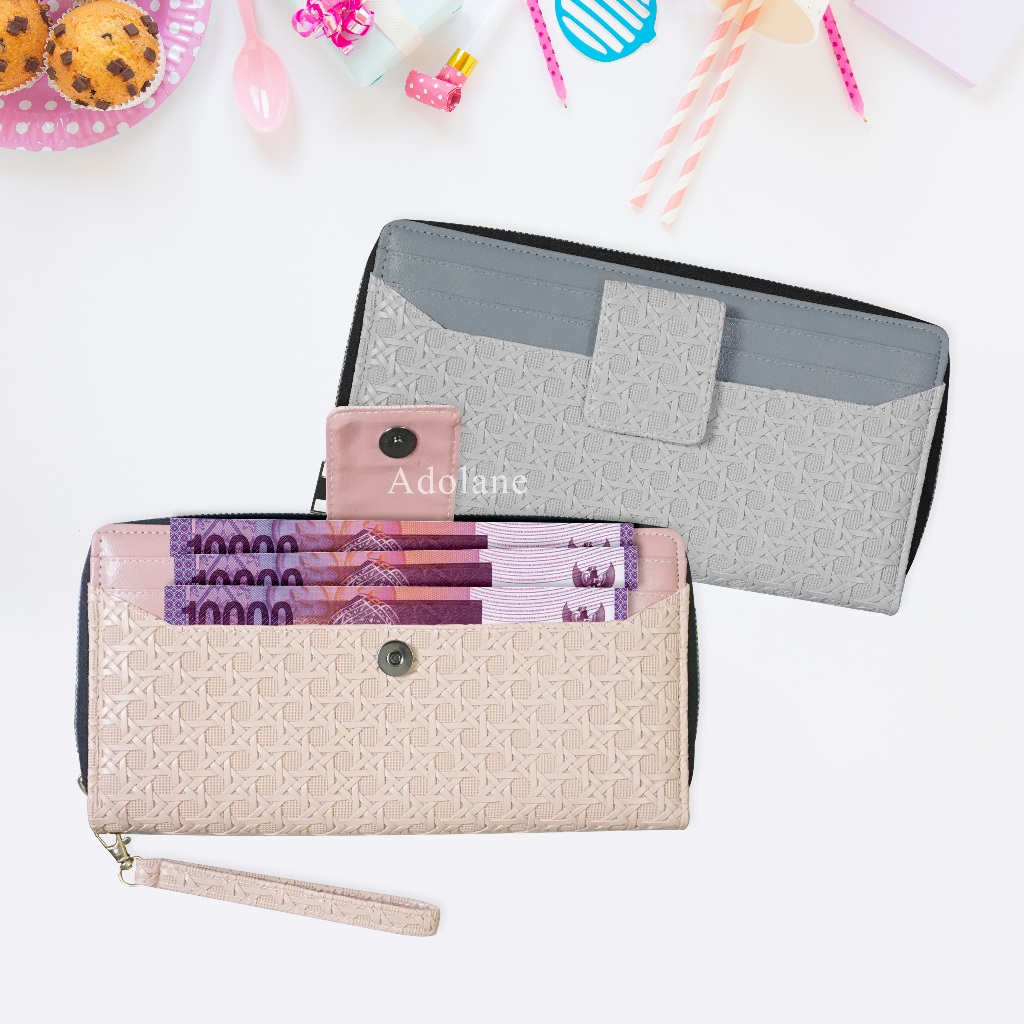 Jual ADOLANE 077 DOMPET BESAR MOTIF ANYAMAN / HANDBAG WANITA LUCU ...