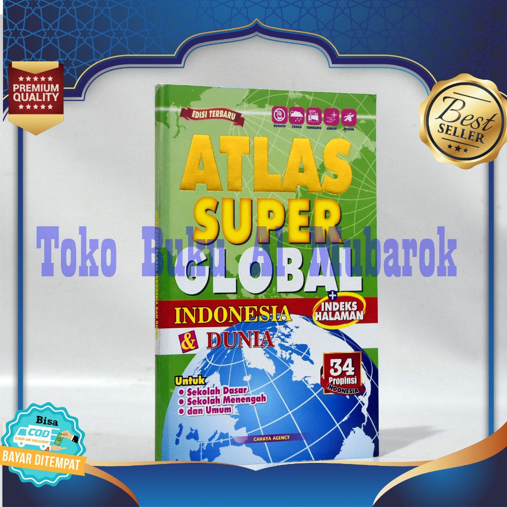 Jual Atlas Super Global Indonesia & Dunia 34 Provinsi Plus Indeks ...