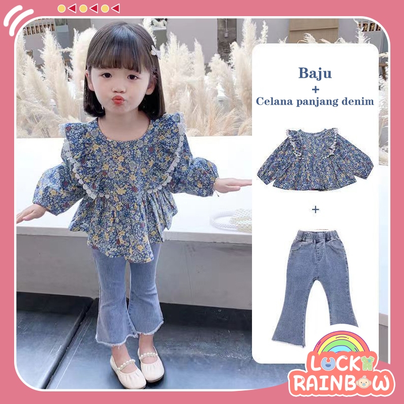 Jual setelan anak perempuan baju anak perempuan import One Set Anak ...