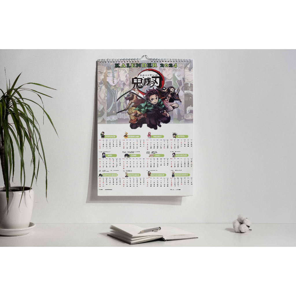 Jual Kalender Dinding Anime Ukuran A3+ Edisi 2 I Cetak Kalender 2024 ...
