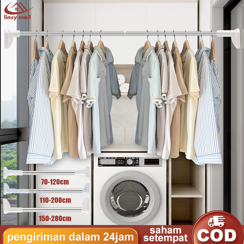 Jual Tiang Jemuran Baju Gantungan/Tiang Hordeng Fleksibel Tiang/Tiang Pipa Kamar Mandi/Tiang ...