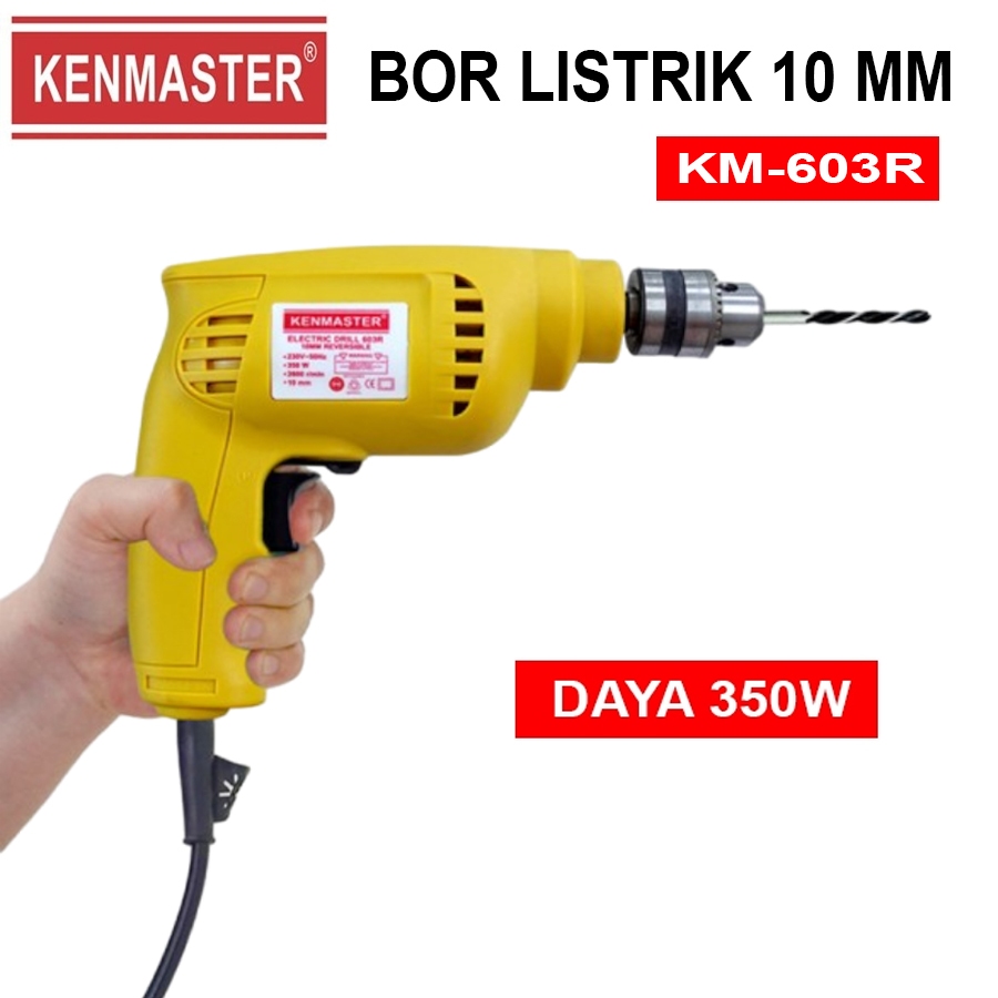 Jual Mesin Bor Listrik / Kenmaster Bor Electric Drill 10 mm Reversible | Shopee Indonesia