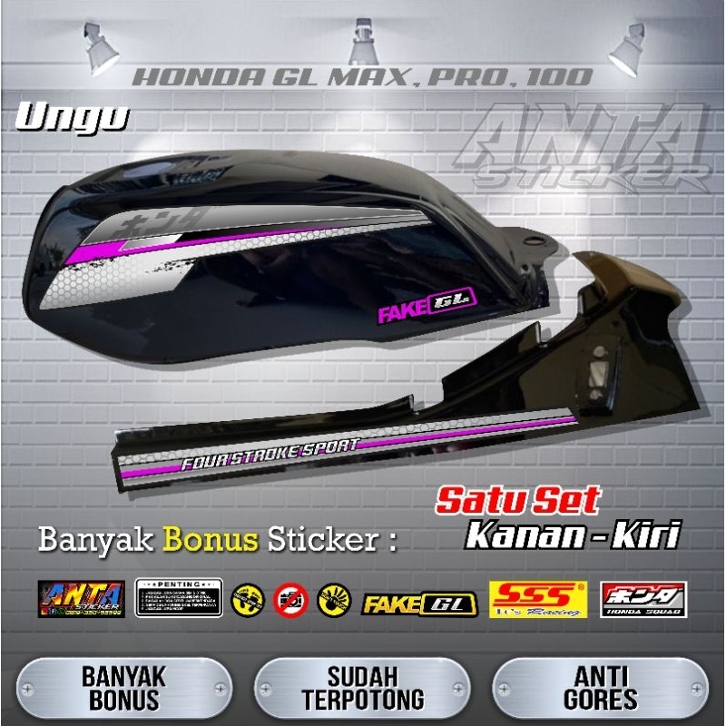 Jual Honda GL Max , Pro , 100 Sticker Striping Banyak Bonus | Shopee ...