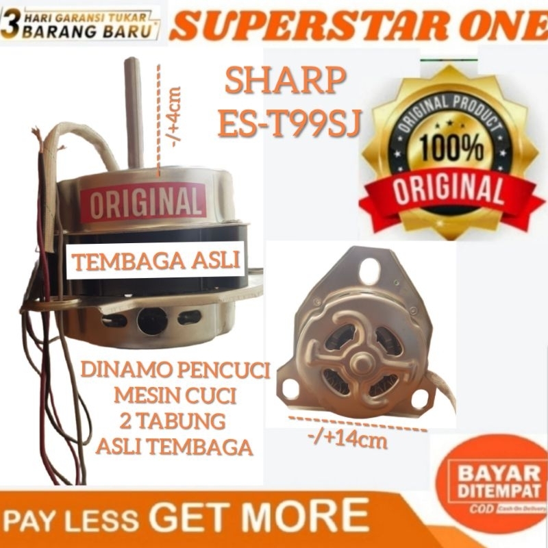 Jual Dinamo pencuci/motor pencuci sharp ES-T99SJ Dinamo mesin cuci 2 ...