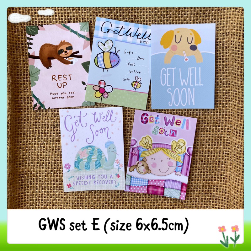 Jual (1set 5pcs) sticker label ucapan GWS get well soon | Shopee Indonesia