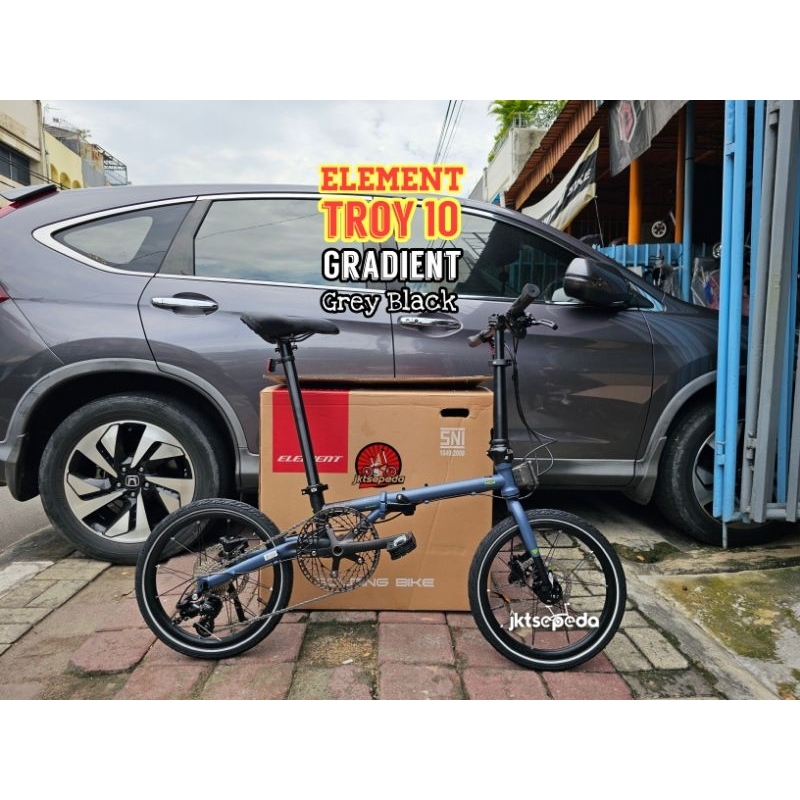 Jual Sepeda Lipat Element Troy 10 Speed Gradient | Shopee Indonesia