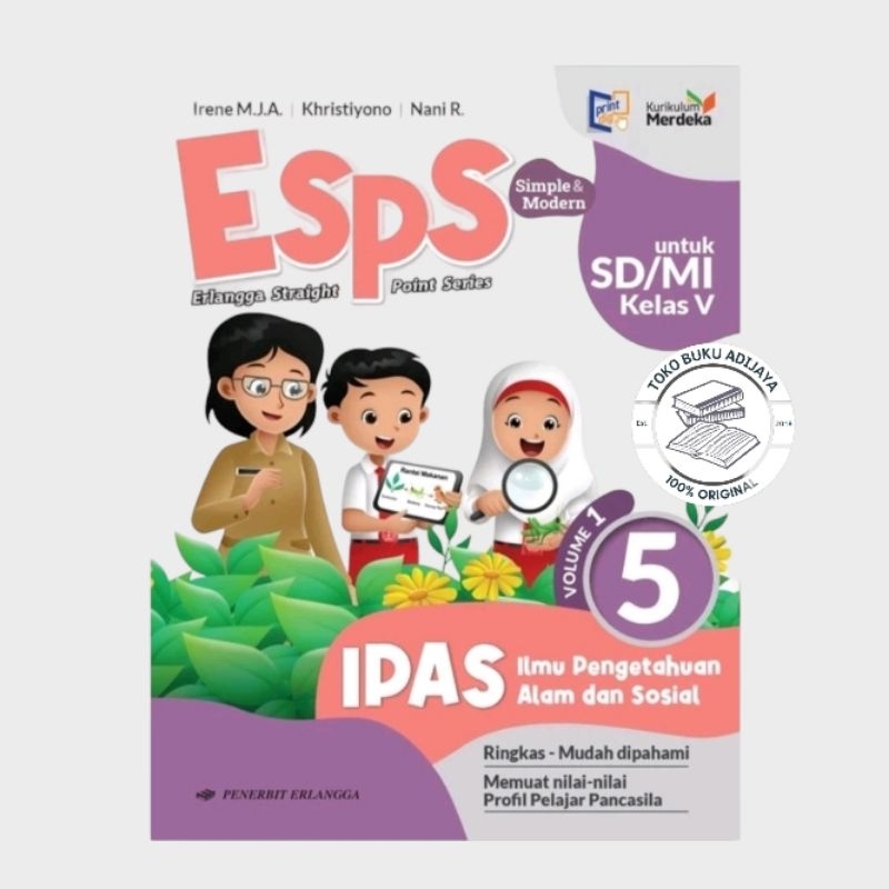 Jual ESPS IPAS SD MI Kelas 1 2 3 4 5 6 Volume 1 2 Kurikulum Merdeka Erlangga | Shopee Indonesia