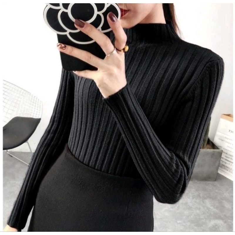 Jual inner turtleneck Manset termurah//Manset Rajut knit premium baju ...