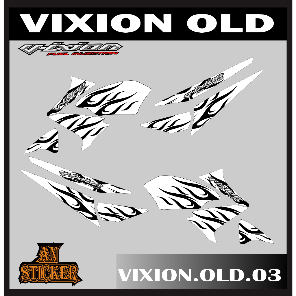 Jual Striping VIXION OLD Variasi Sticker Skotlet Motor VIXION OLD/LAMA ...
