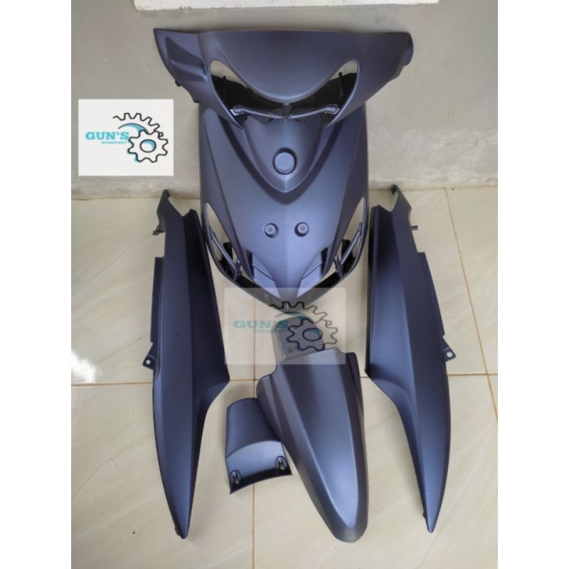 Jual cover full body halus Yamaha Mio smile blue mate doff | Shopee ...