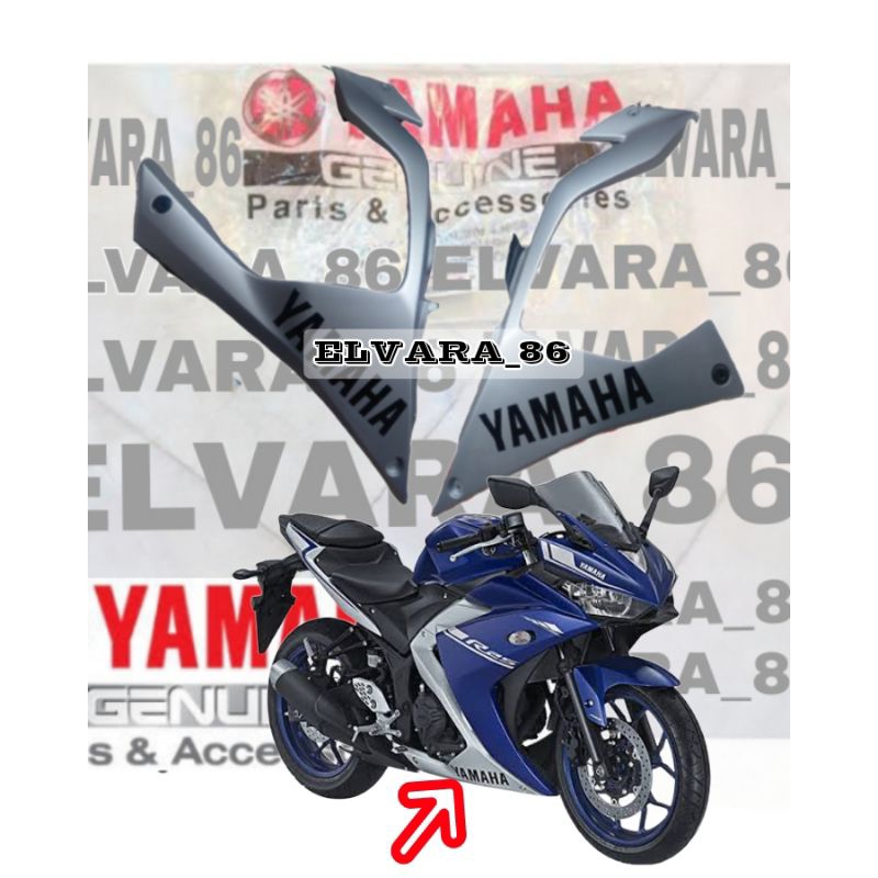 Jual Cover under fairing bawah kanan kiri Yamaha R25 Original Silver ...