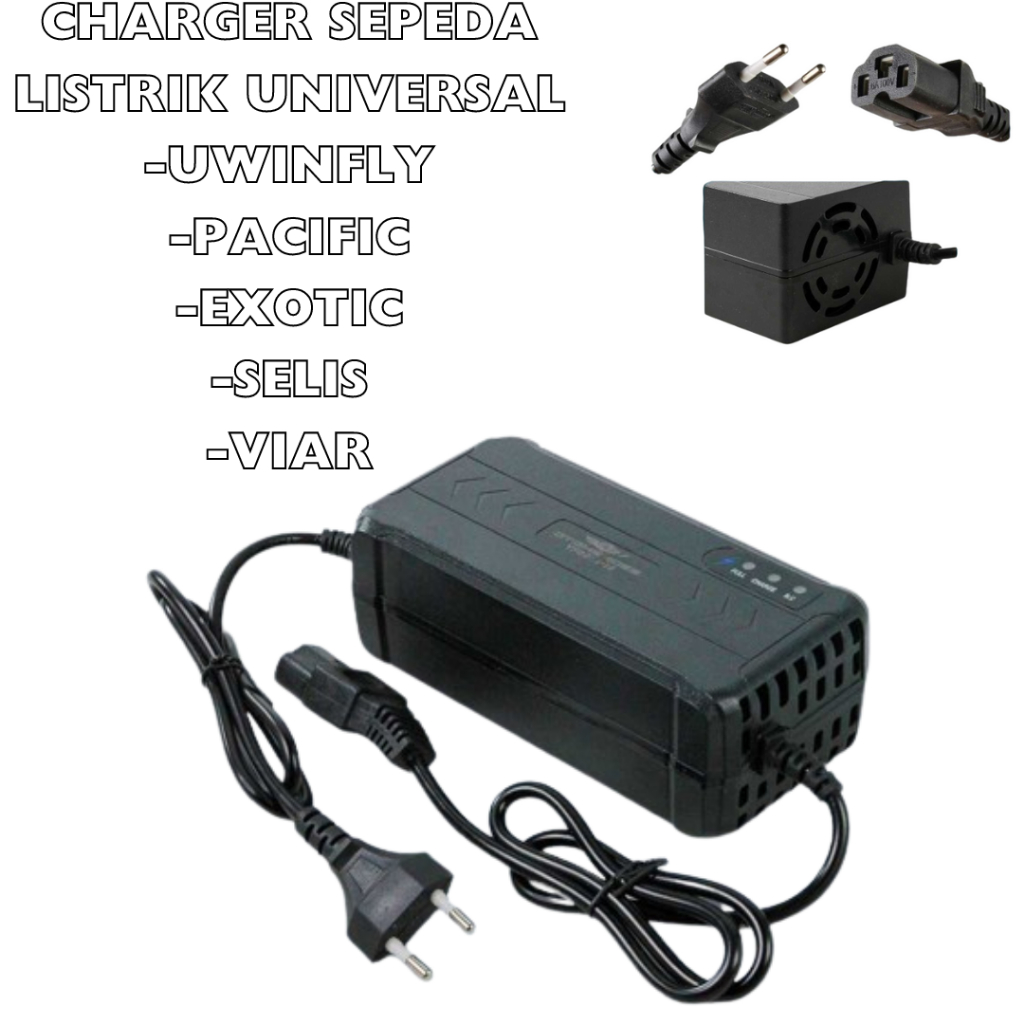 Jual Charger Sepeda Listrik Exotic Uwinfly Goda Pacific Viar Selis 48v 12ah Universal Adaptor ...