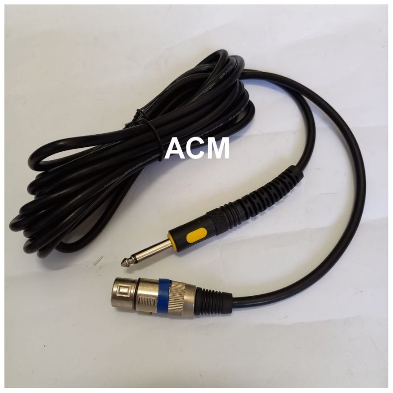 Jual KABEL MIC PANJANG 5 METER AKAI 6,5 KE CANON FEMALE | Shopee Indonesia