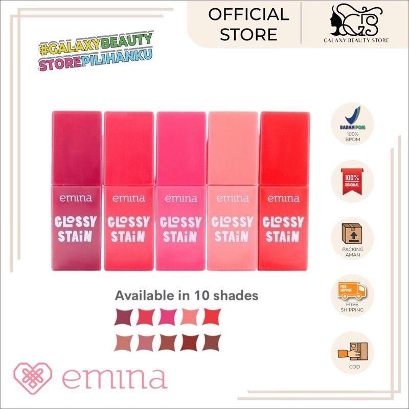 Jual EMINA ABOUT GLOSSY STAIN / LIP TINT EMINA / GLOSSY LIP TINT EMINA ...