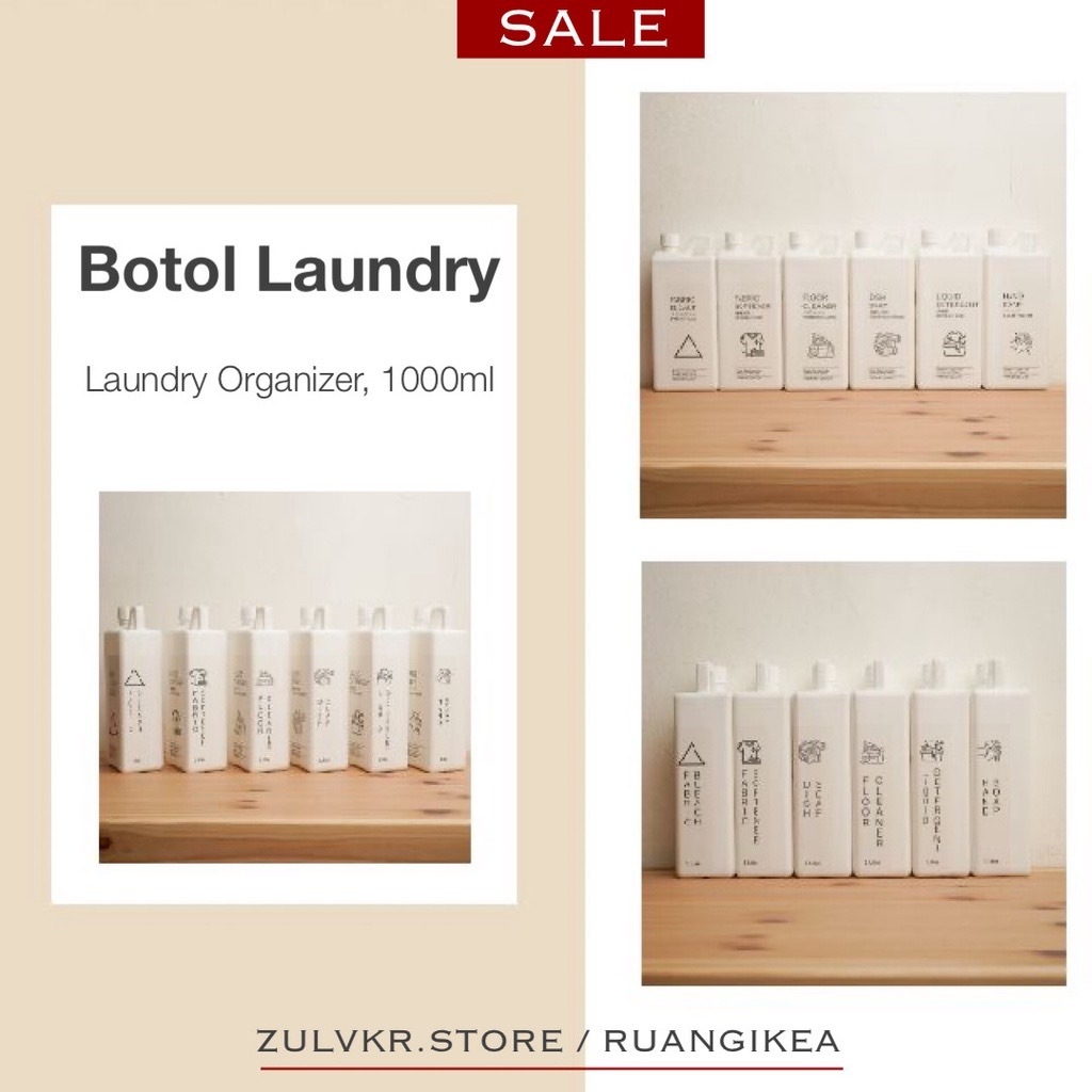 Jual [V1.3-1] Botol laundry aesthetic refill Botol Sabun Cair LAUNDRY ...