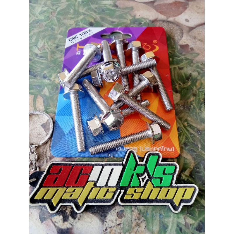 Jual BAUT M6×35 DRAT 10 PANJANG 3.5CM STAINLESS 2KUNCI HENG ORIGINAL (1BAUT) | Shopee Indonesia