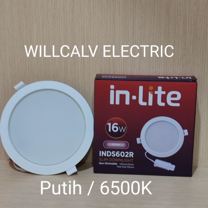 Jual Lampu Downlight Led Inlite INDS602R 16W Inbow bulat tanam plafon ...