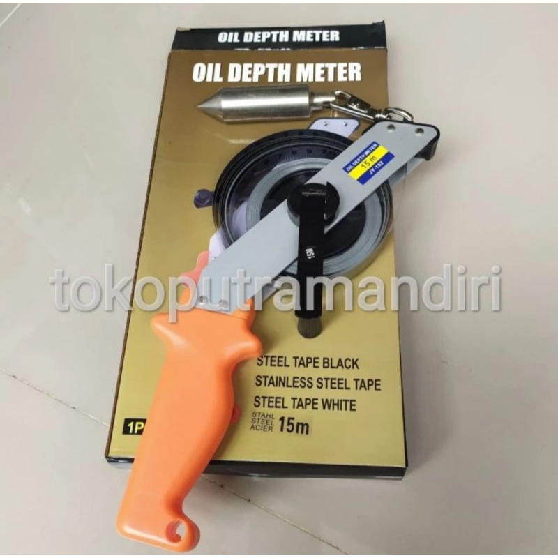 Jual OIL DEPTH METER JY-152 STEEL/ SOUNDING TAPE METERAN MINYAK 15 ...