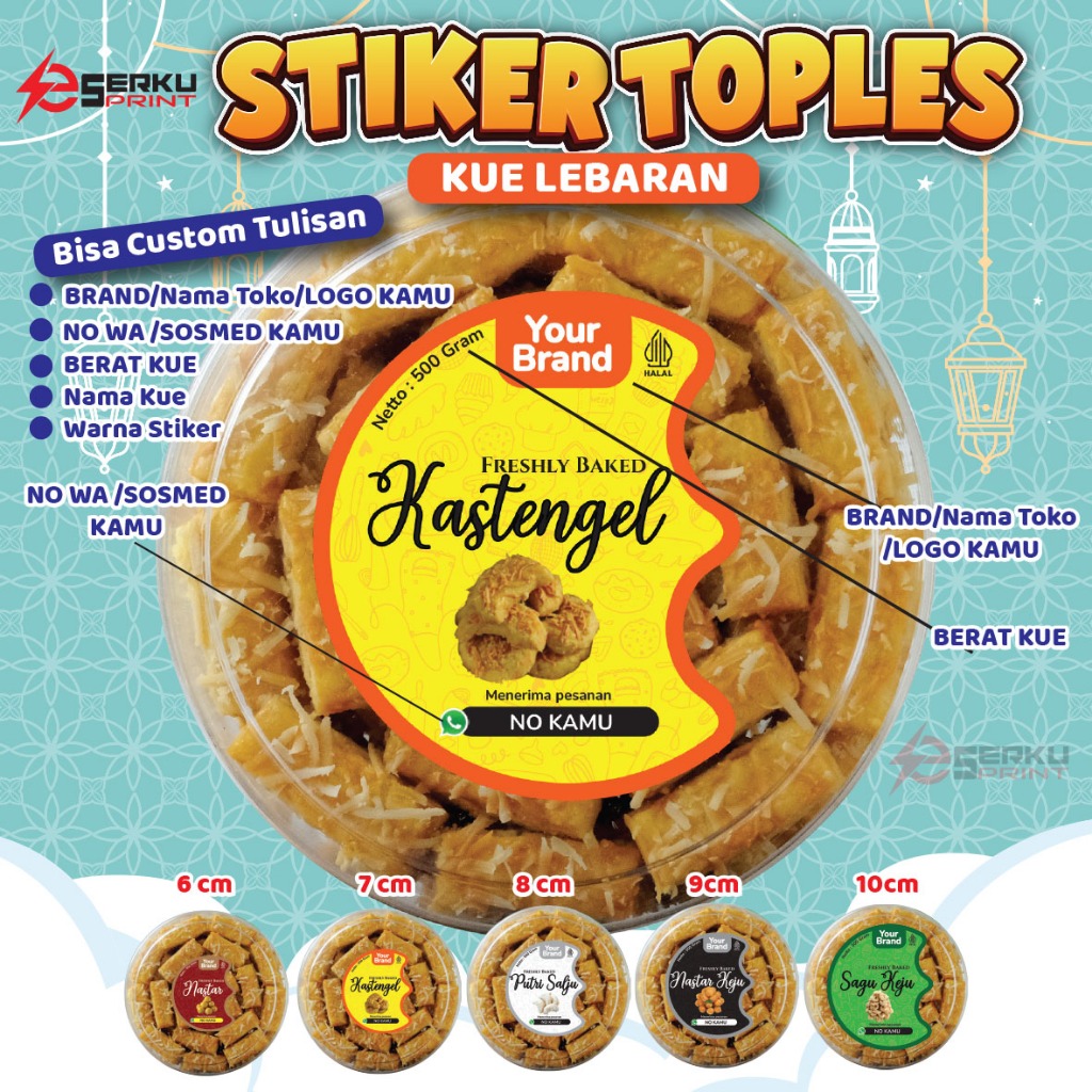 Jual Stiker Toples Kue Lebaran | Stiker Toples Nama Kue Kering Edisi ...