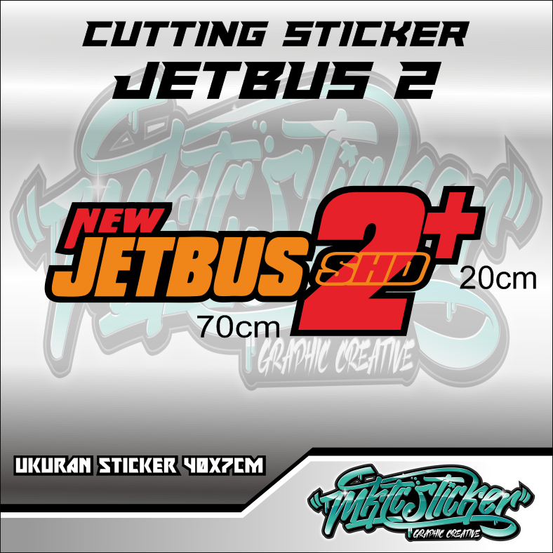 Jual stiker jetbus 2 untuk elf dan truck ukuran 70x20 warna bisa ...