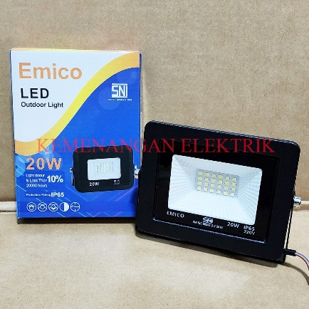 Jual EMICO LAMPU SOROT LED 20W LED FLOOD LIGHT 20 WATT LED TEMBAK OUTDOOR 20WATT | Shopee Indonesia