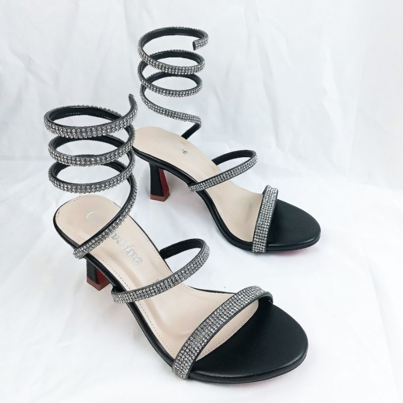 Jual Javeline VANESSA Heels Lilit 6cm // Heels Lilit // Tumit // Heels ...