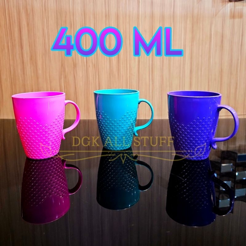 Jual Mug Cangkir Gelas Gagang Bergagang Air Minum Es Teh Kopi Plastik ...