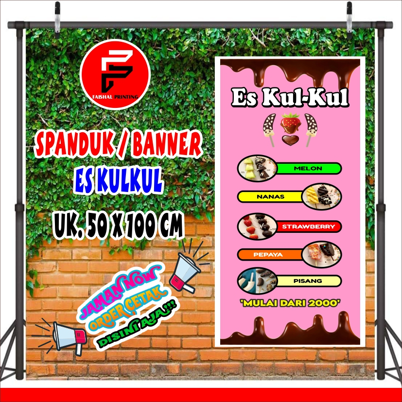 Jual Banner Es kul kul / Spanduk Es Kulkul Ukuran 50 x 100 cm | Shopee ...