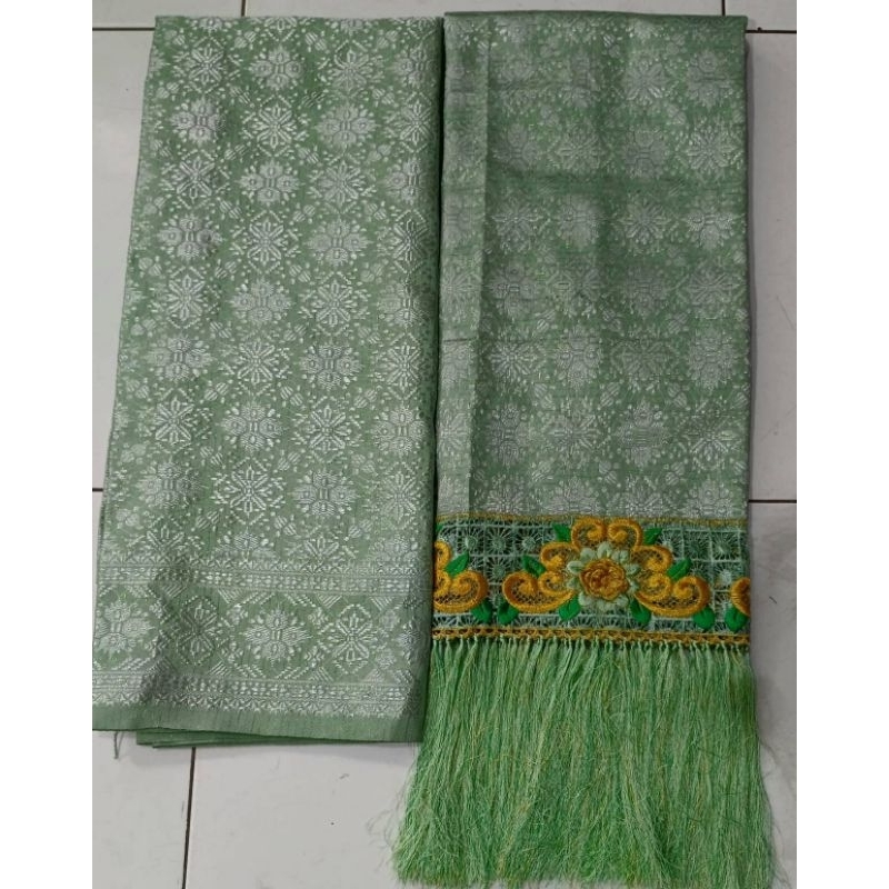 Jual Set Kain + Selendang Songket Palembang Kristal (WAJIB CHAT ADMIN) | Shopee Indonesia