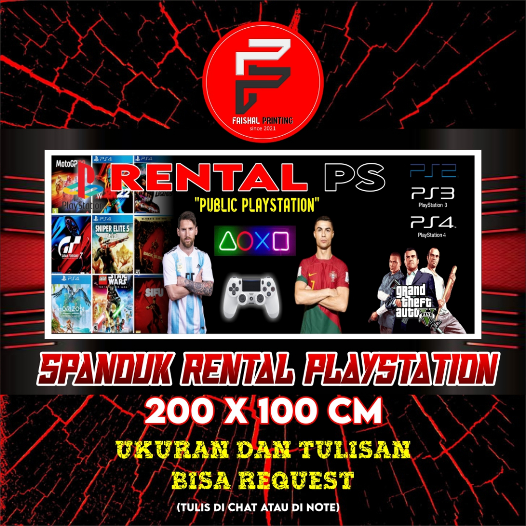 Jual Spanduk Rental PS / Banner rental Playstation / Banner PS Ukuran 2 ...