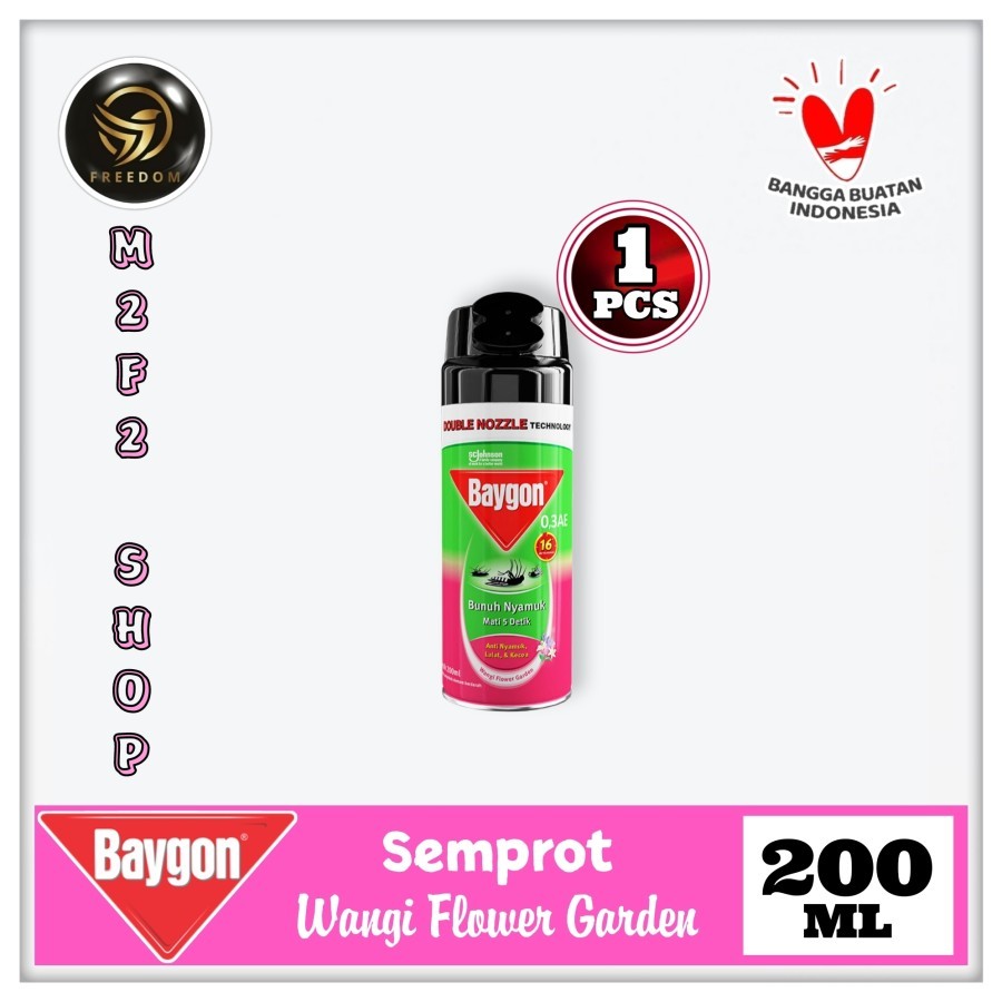 Jual Baygon Aerosol Semprot Wangi Flower Garden - 200 ml (Kemasan ...