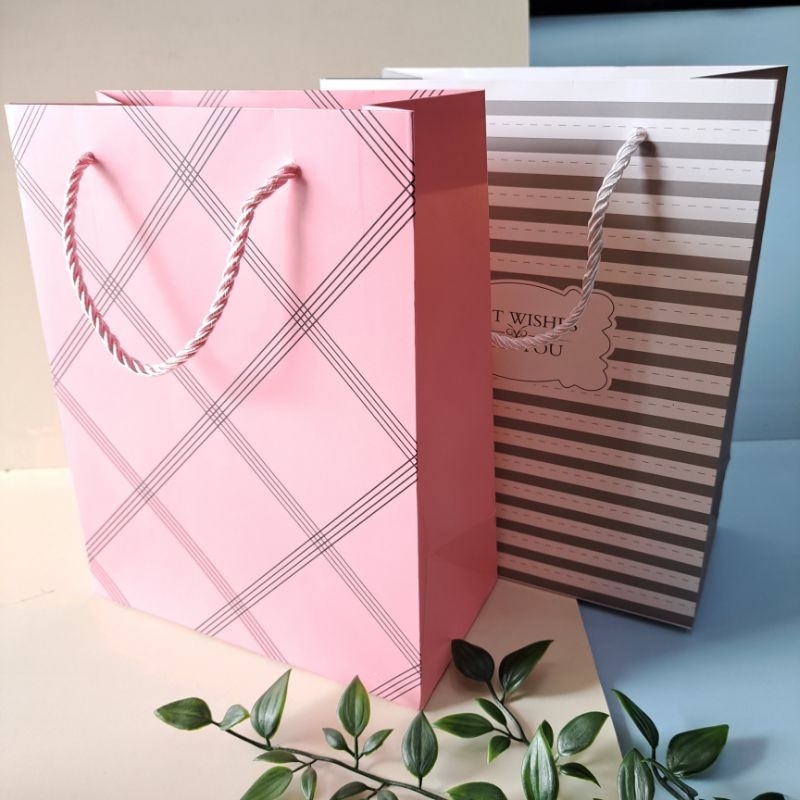 Jual PAPER BAG TALI UKURAN S ( 24,5 X 19,5 X 9 5 CM ) | Shopee Indonesia