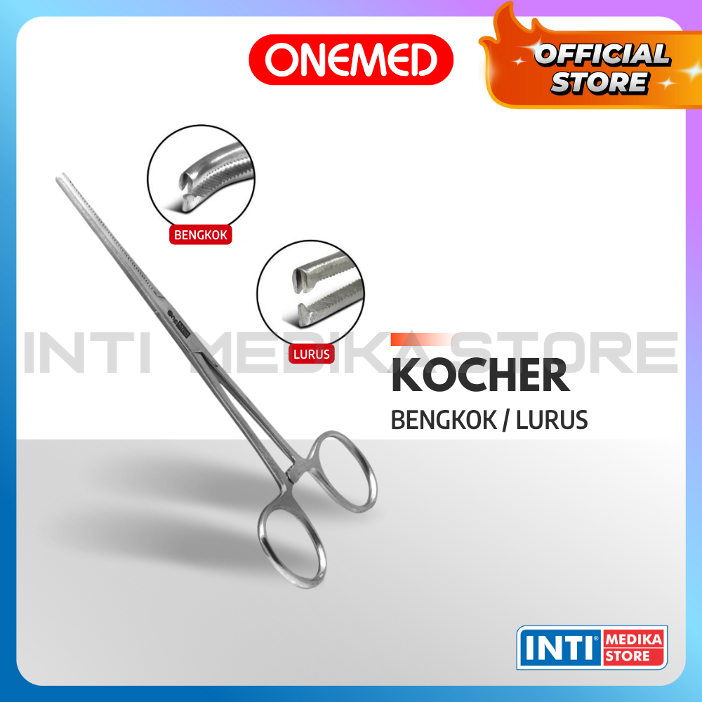 Jual ONEMED - Kocher Lurus / Bengkok Stainless Steel | Klem Kocher One ...