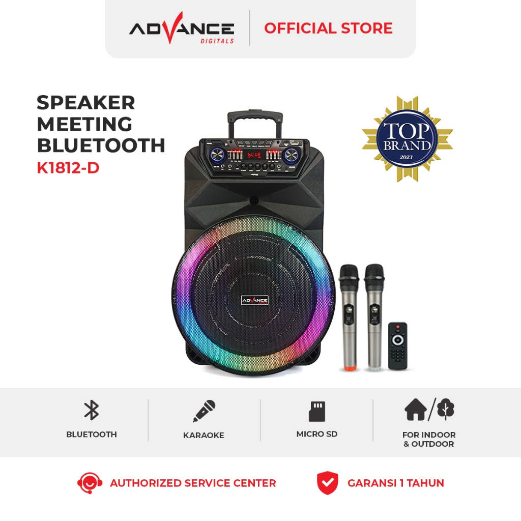 Jual Advance K1812D Speaker Meeting Postable Full Bass Ukuran 18 inch ...