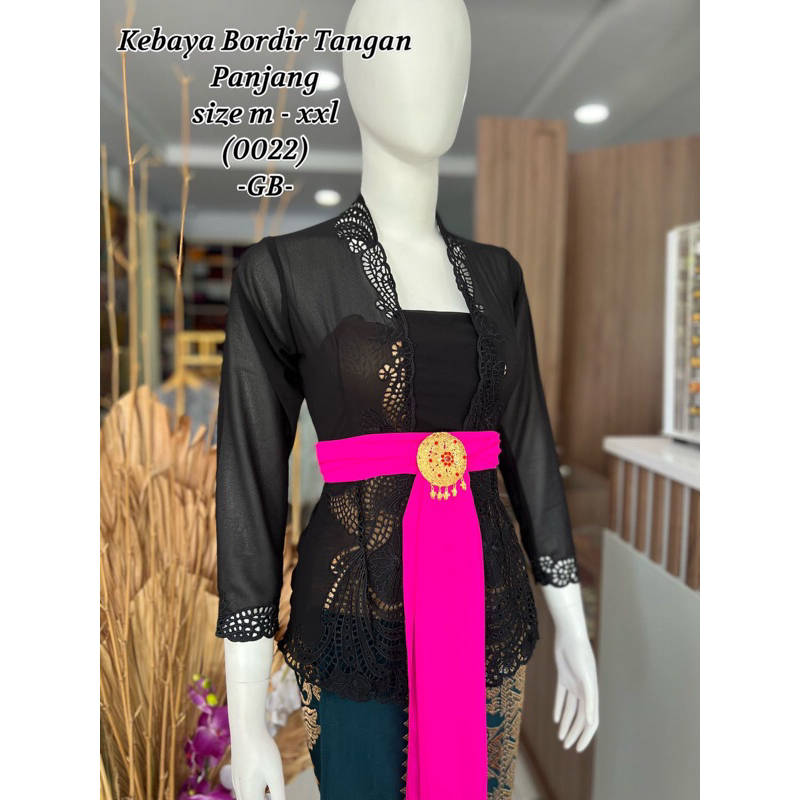 Jual kebaya sutra creft crepe bordir lengan panjang kancing klepet ...
