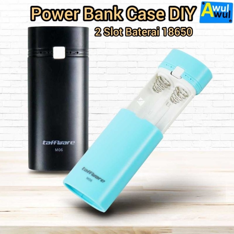 Jual DIY Power Bank Case 2 Slot dilengkapi Senter (Bisa untuk charger ...