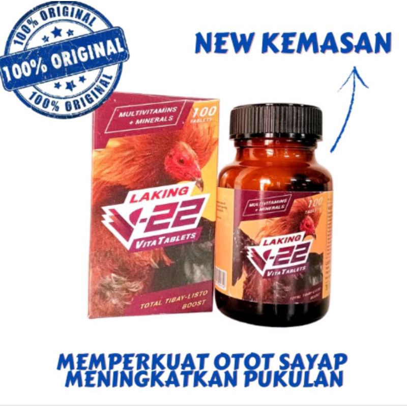 Jual LAKING V-22 ORIGINAL ASLI FILIPINA VITA TABLETS MEPERKUAT PUKULAN ...