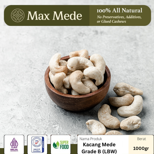 Jual Max Mede - Kacang Mede/Mete LBW Utuh Grade B Mentah 1KG - Mente ...