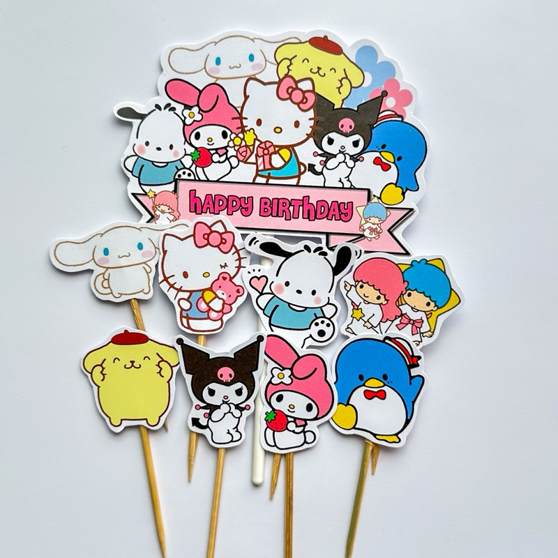 Jual TOPPER SANRIO / (LA-001) CAKE TOPPER SANRIO / TOPPER KUE SANRIO ...