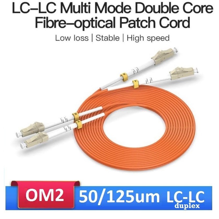 Jual Patchcord fiber optic LC LC Duplex Multimode OM2 50/125um 8 meter | Shopee Indonesia