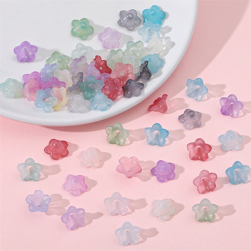 Jual (15pcs) J38 Manik Kepala Bunga Lily Acrylic 12x7mm | Shopee Indonesia