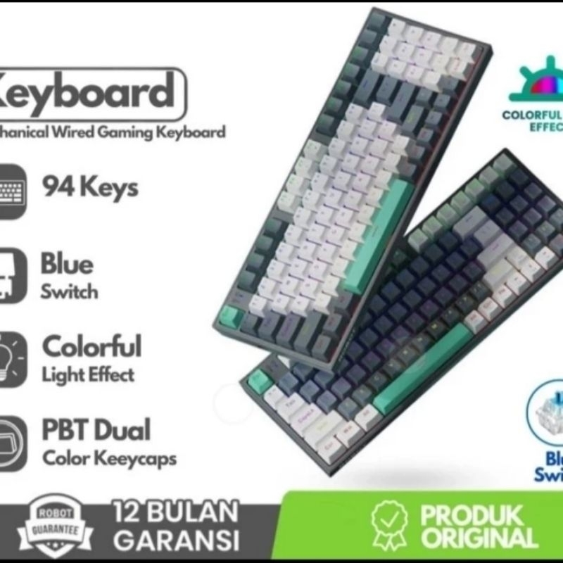 Jual Robot Workmate II Mechanical wired Keyboard gaming 94 key PBT ...
