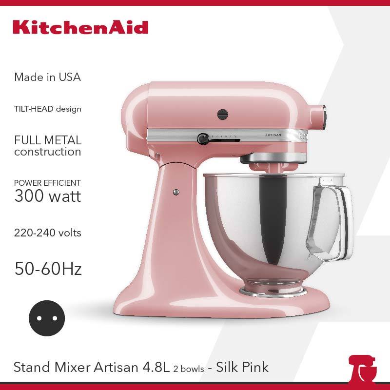 Jual KitchenAid Stand Mixer Artisan 4.8 L Silk Pink - 5KSM195PSNSP ...