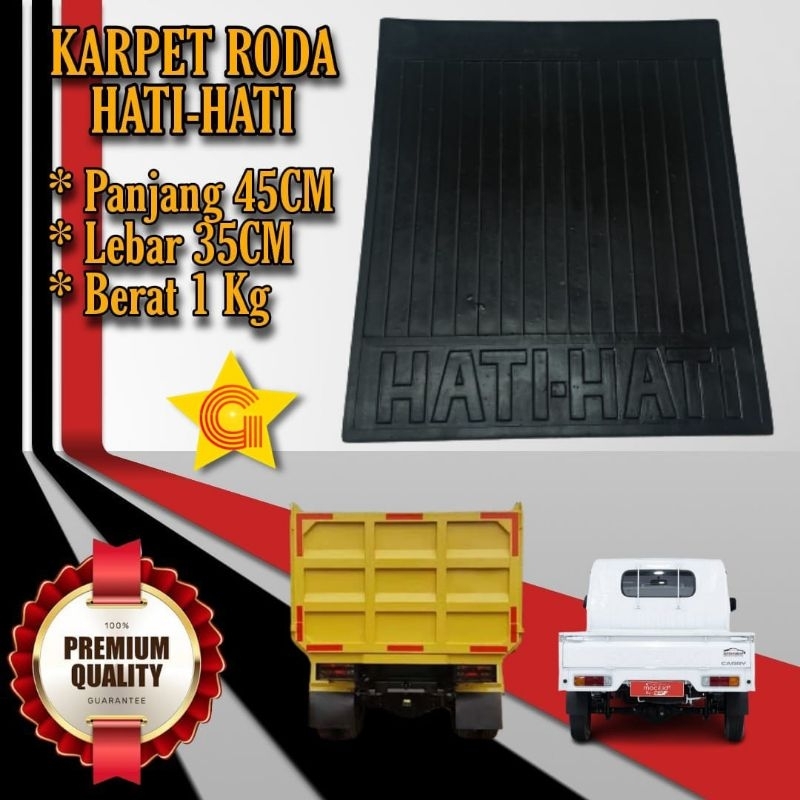 Jual Karpet Karet Alas Lumpur Roda 45x35cm 5mm Hati-Hati Truck Pickup ...