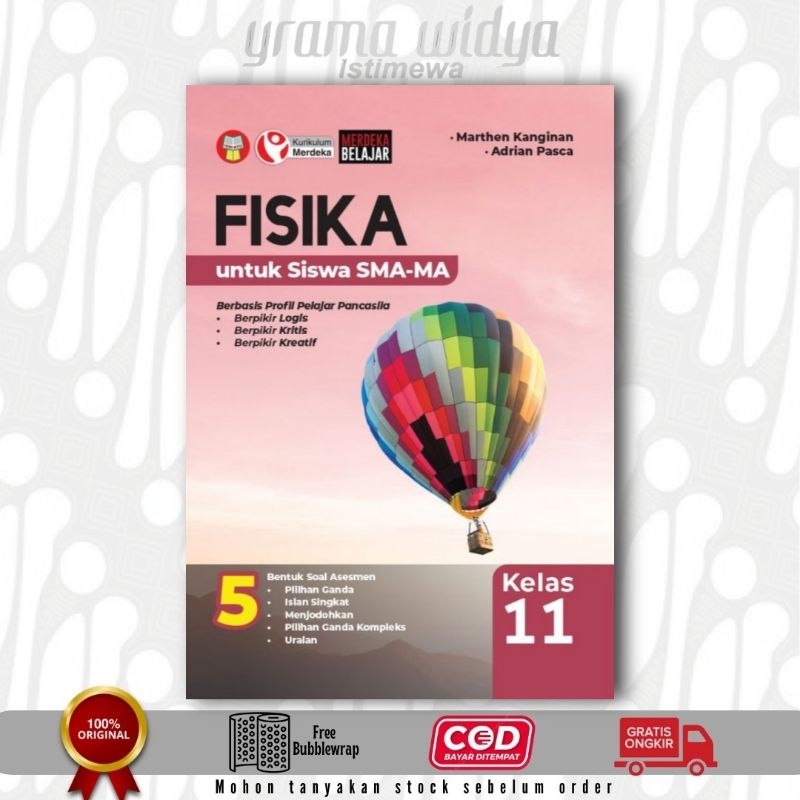 Jual BUKU KURIKULUM MERDEKA FISIKA UNTUK SISWA SMA-MA KELAS 11 PENERBIT YRAMA WIDYA | Shopee ...